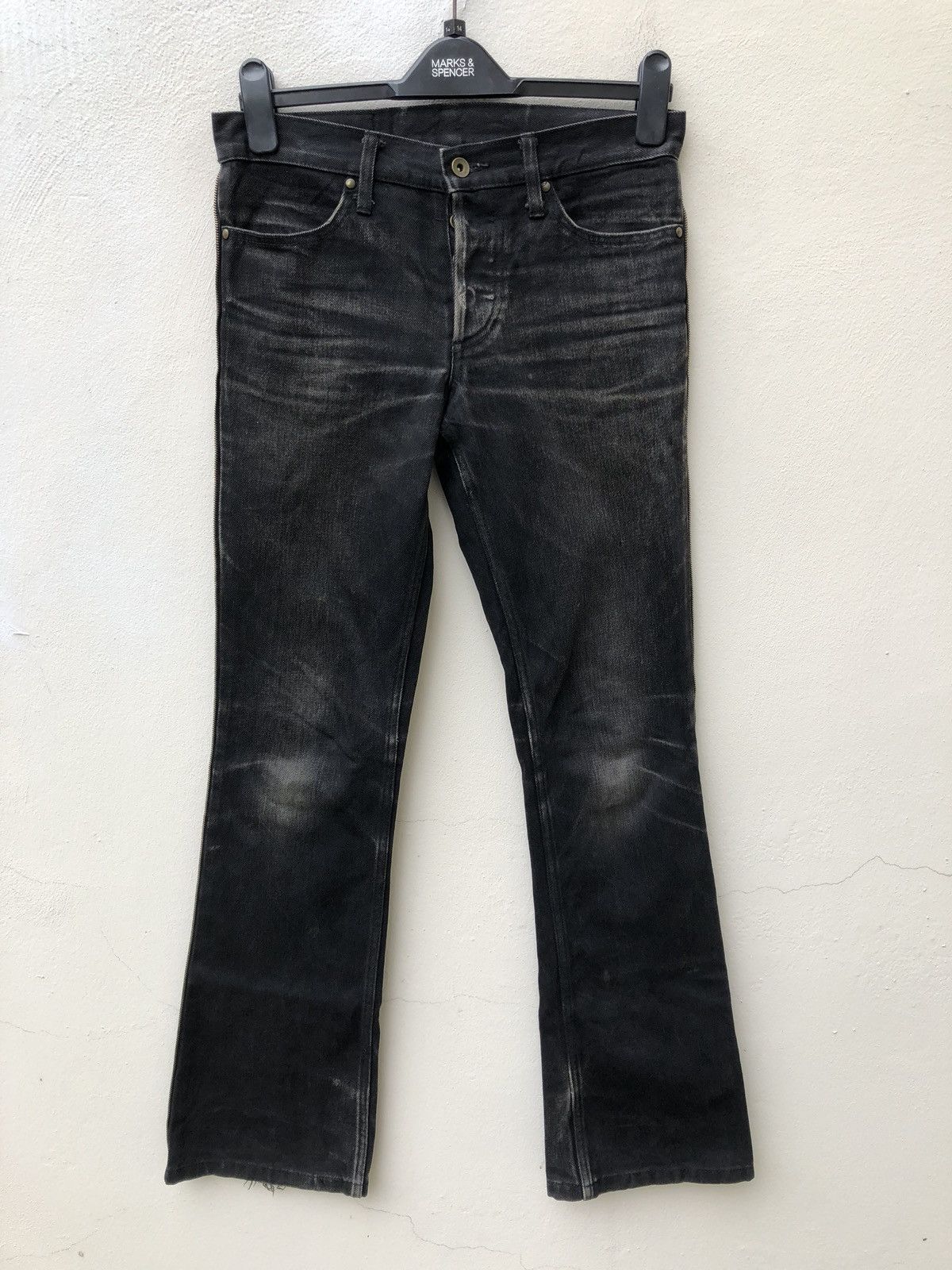 Japanese Brand × Shellac SHELLAC Japan Side Rail Zippers Patina Denim ...