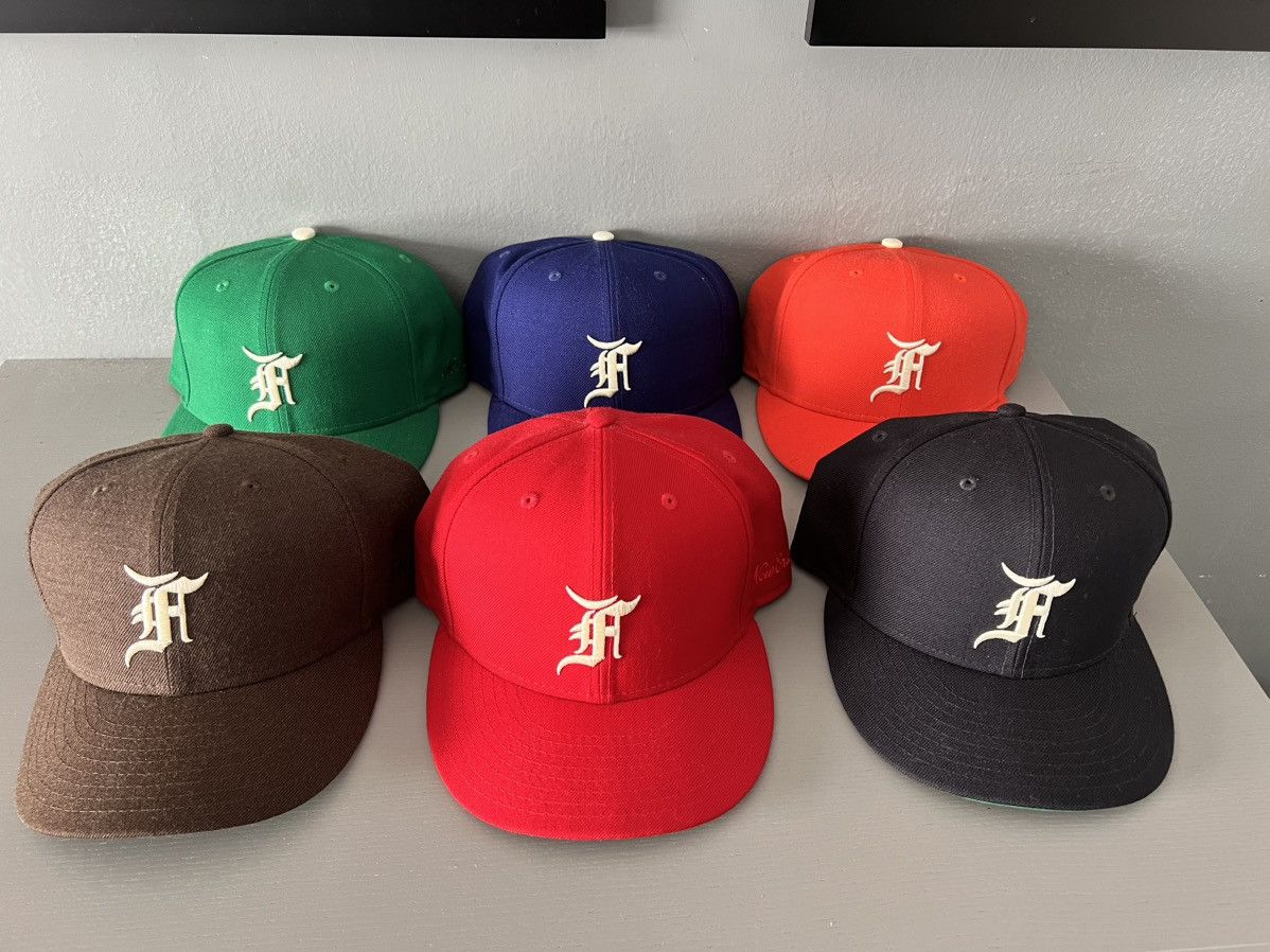 New Era Fear of God Essentials New Era Fitted Caps LOT 7 5/8 | Grailed