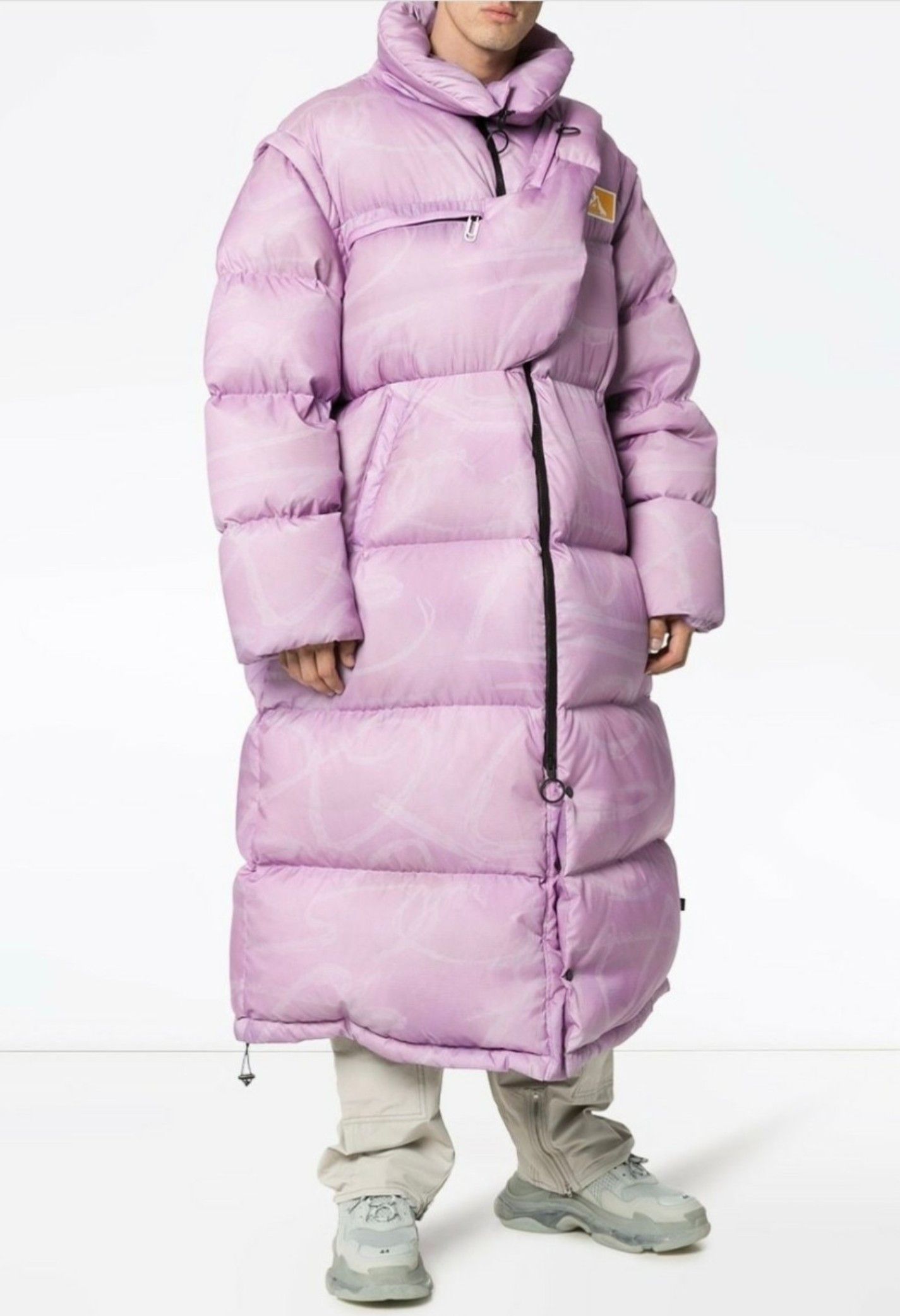 Off-White Oversized Down Puffer Coat with Zip-off Sleeves | Grailed