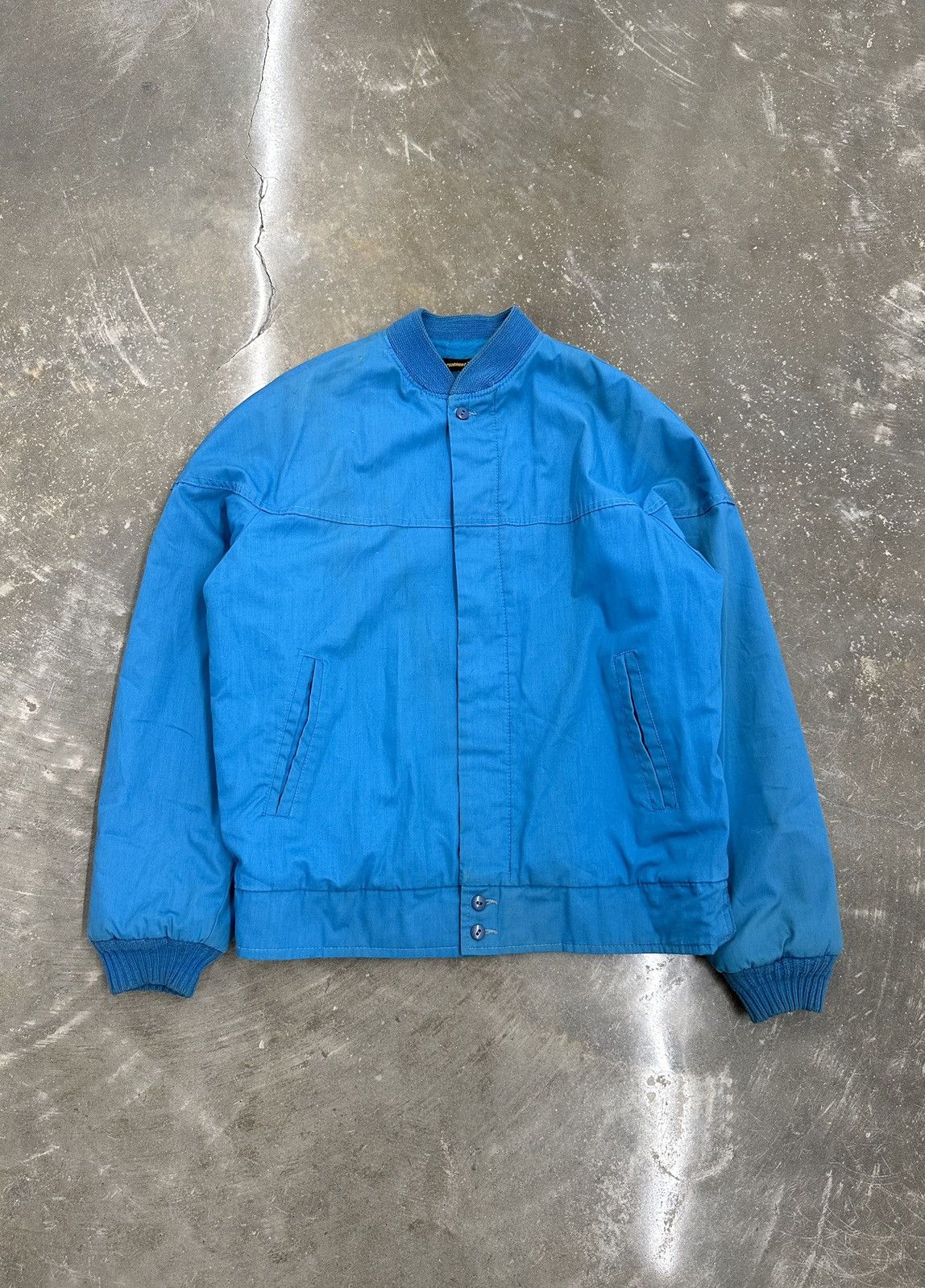 Vintage 1980’s Sears Powder Blue Bomber Jacket | Grailed
