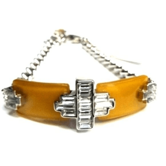 Jewelry Lia Sophia Silver and Yellow Mustard Color Coded Bracelet | Grailed