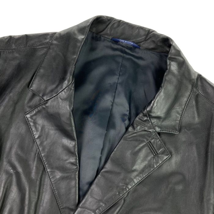 Gap VTG Gap Men's 100% Leather Jacket/Blazer Black • XL | Grailed