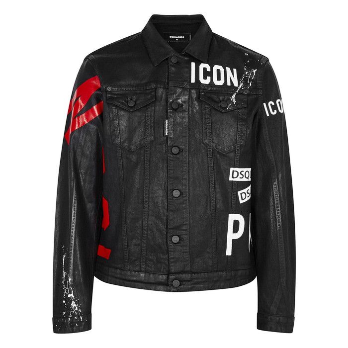 Dsquared2 DSQUARED2 Icon Print Waxed Cotton Denim Jacket | Grailed