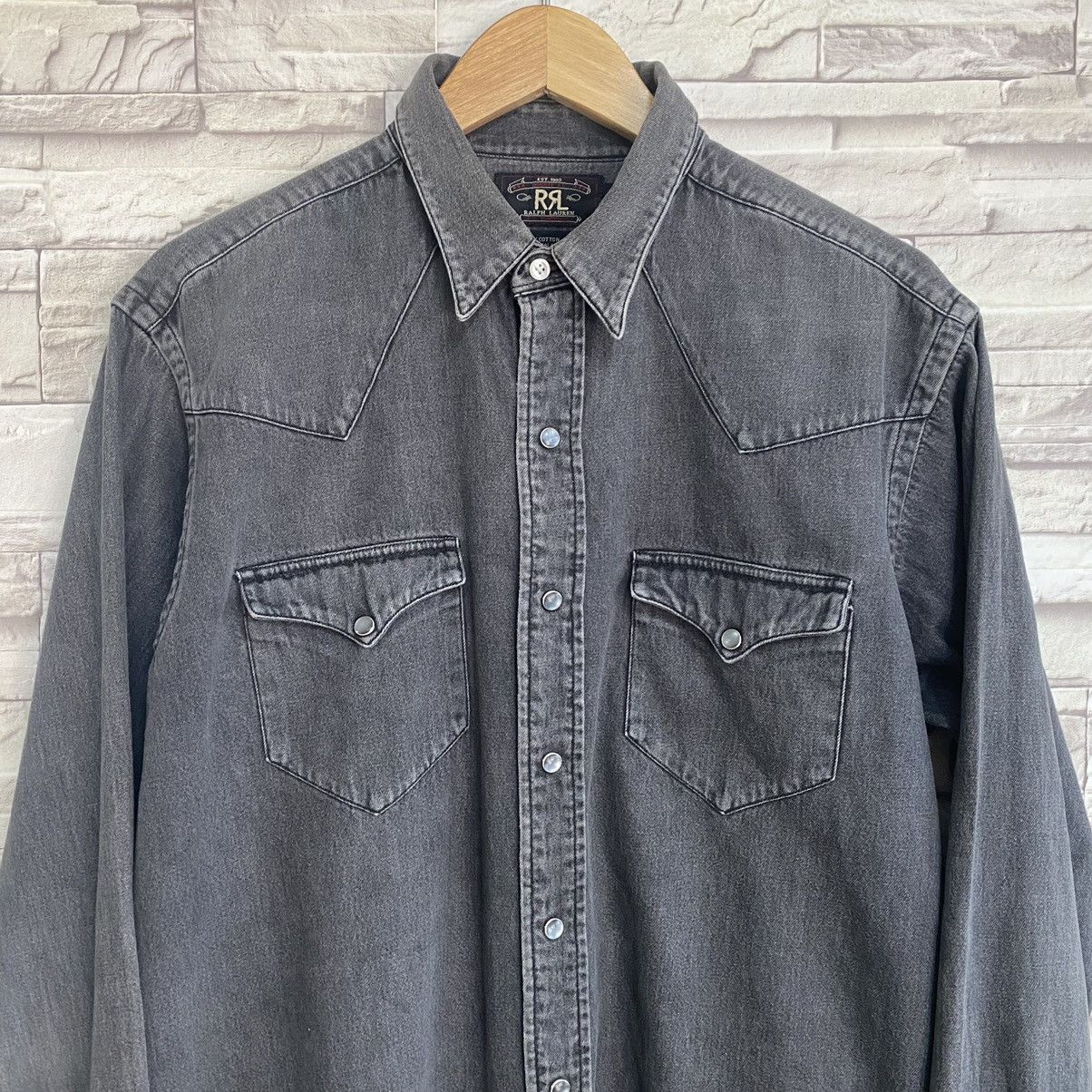 RRL Ralph Lauren Vintage RRL Washed Western Denim Button up | Grailed