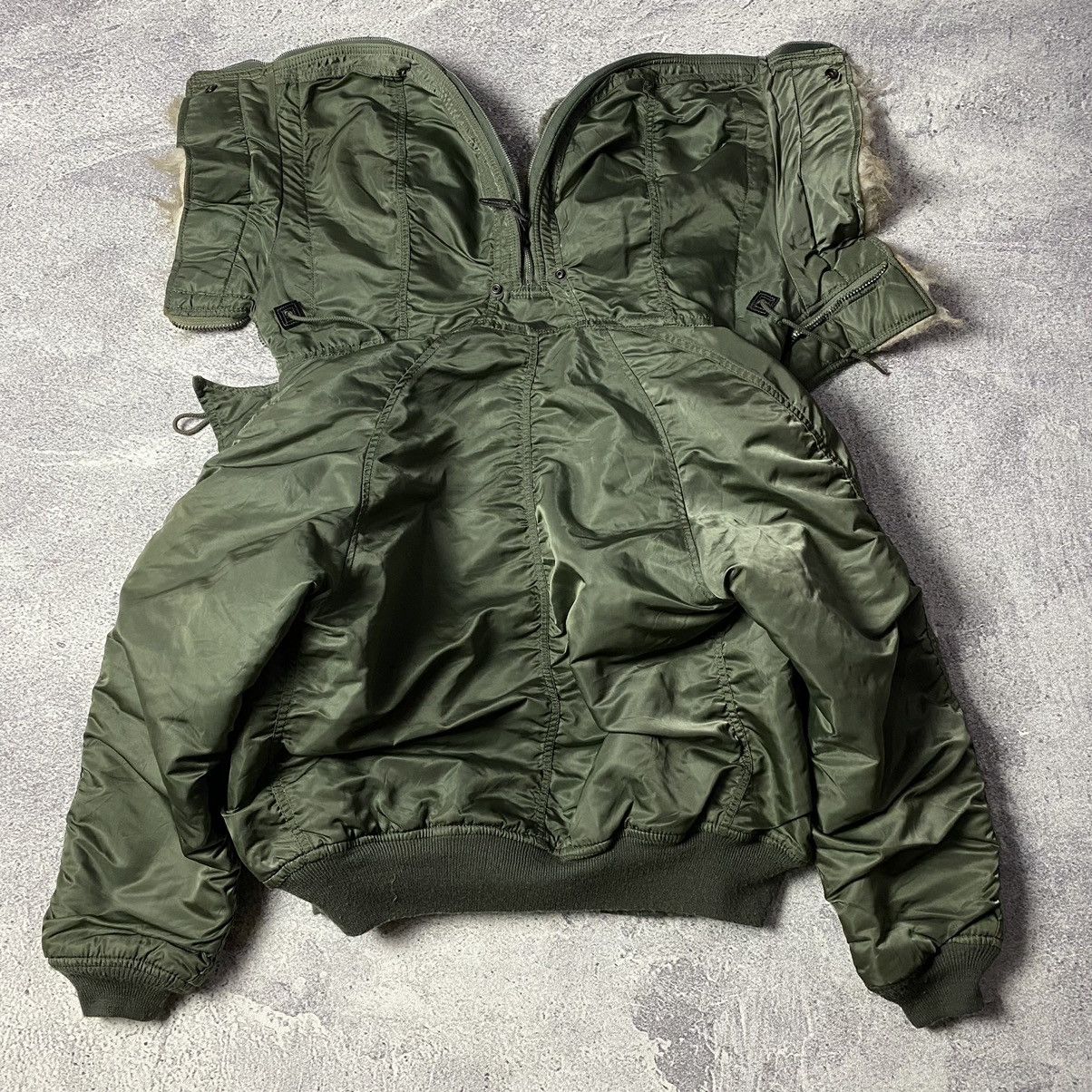 Alpha Industries × Military × Vintage N2B Alien Zip Hood Bomber Jacket ...