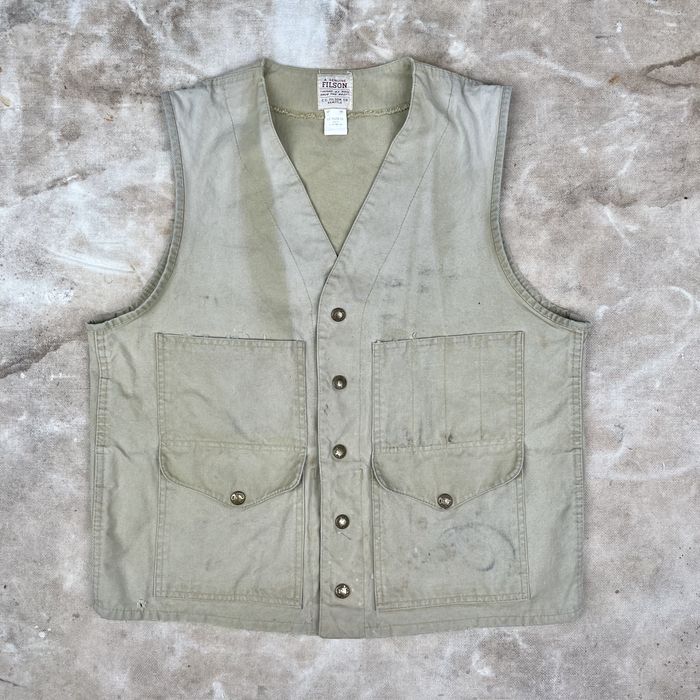 Vintage Vintage Filson Sunfaded Cotton Canvas Utility Vest | Grailed
