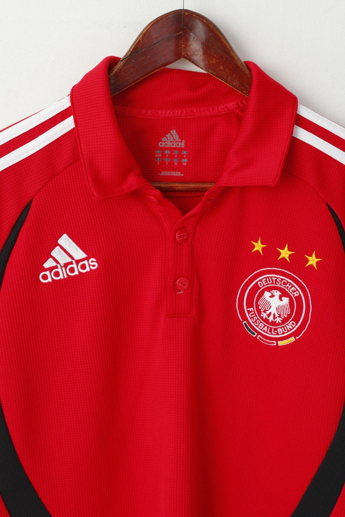 Adidas Adidas Men S Polo Shirt Red Deutscher German 5006 | Grailed