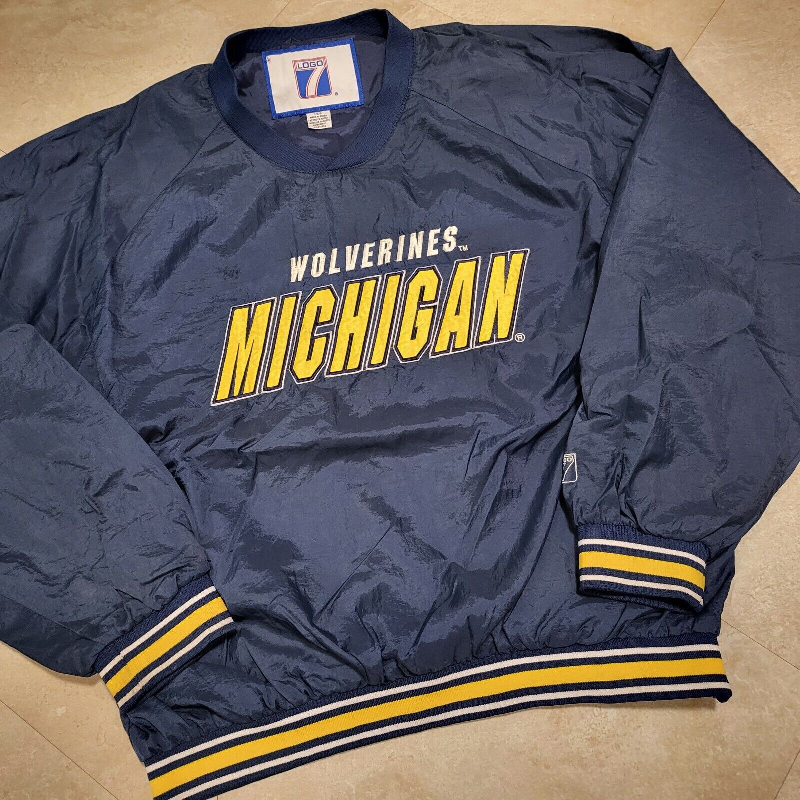 Vintage VTG University Michigan Wolverines Logo 7 Mens L Large ...