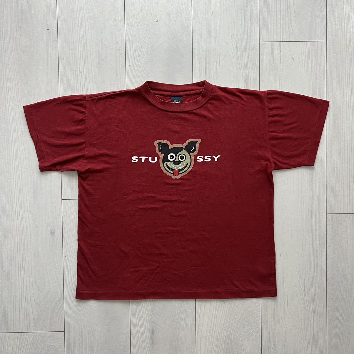 Vintage 90s Stussy Vintage Rare Dog T Shirt M L boxy | Grailed