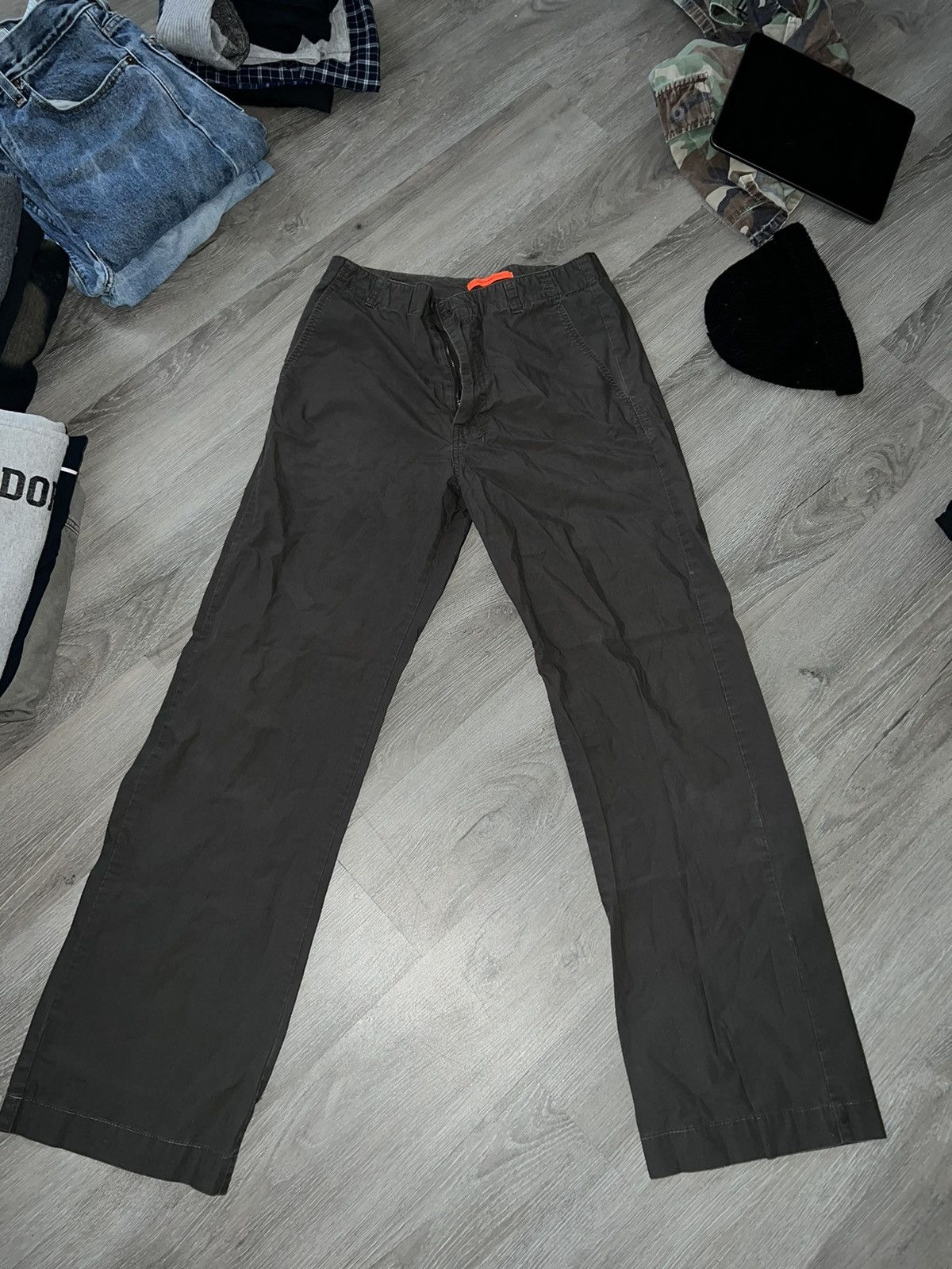 Diesel GREY STRAIGHT LEGGED / FLAIRED GREY DIESEL PANTS | Grailed