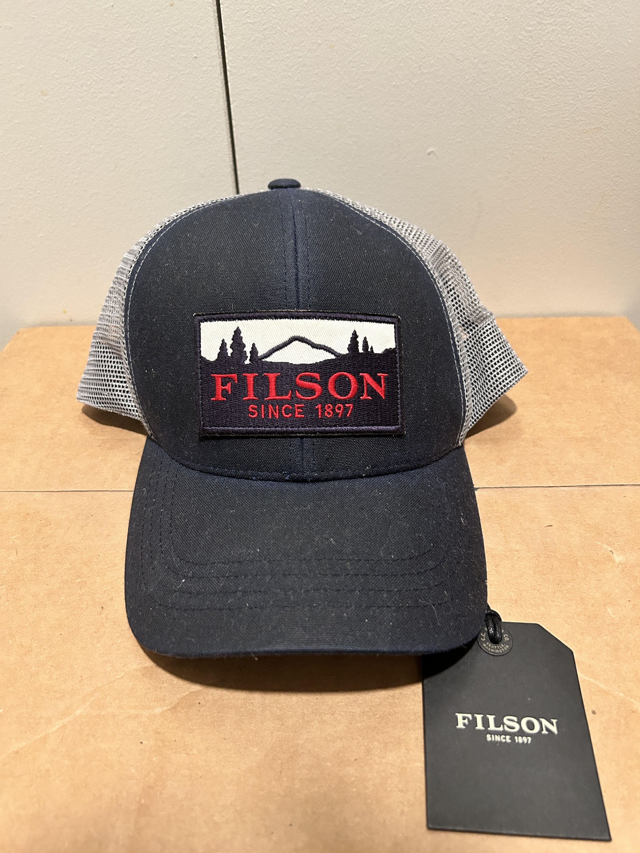 Filson trucker Logger Patch Mesh Back - NAVY Blue | Grailed