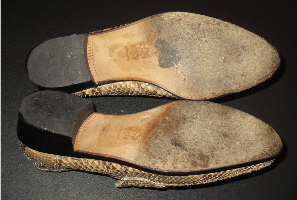 Patrick Cox Vintage 1990s Patrick Cox Snakeskin Loafer Shoes Retail ...