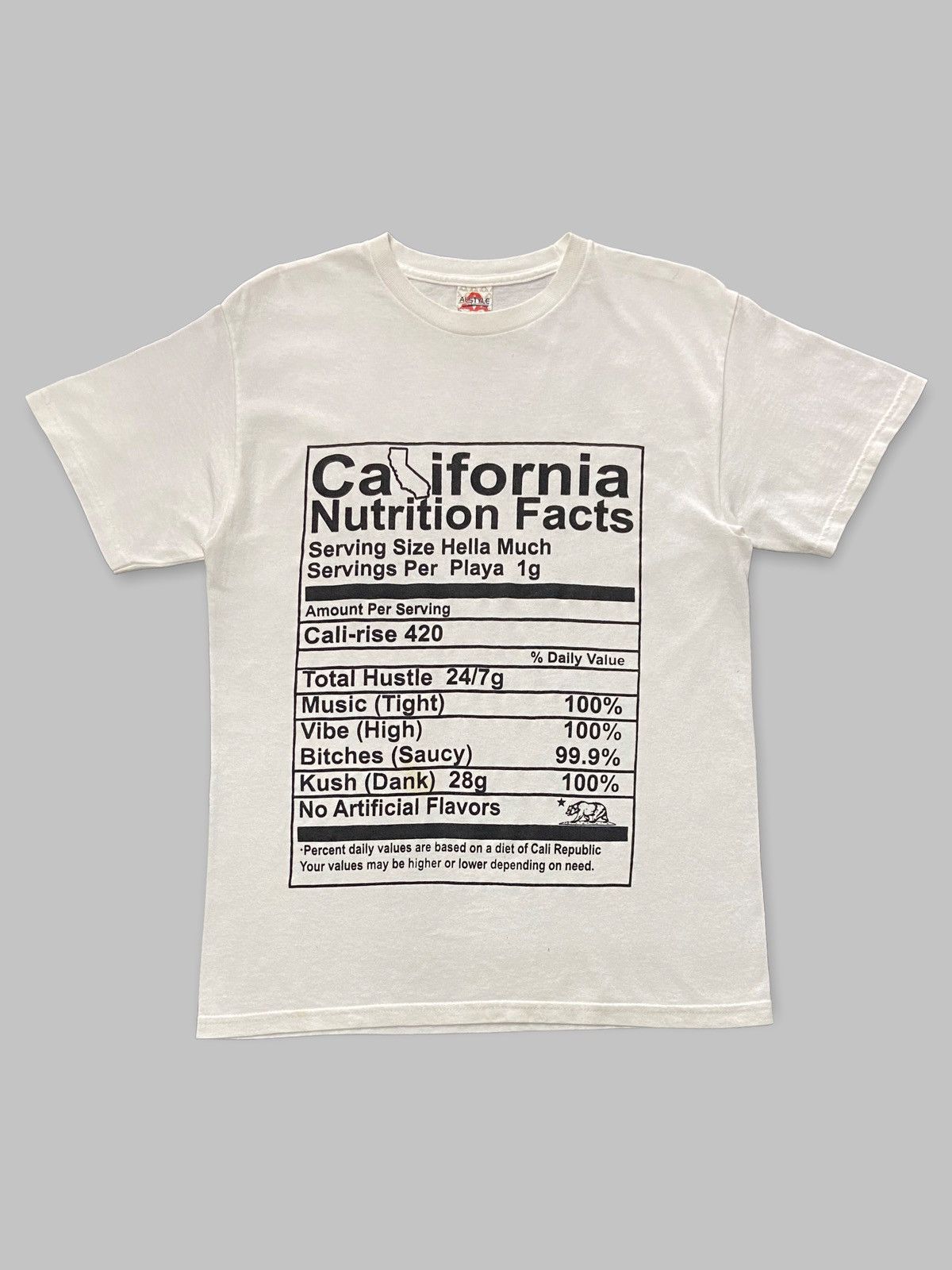 Vintage Vintage California Nutrition Facts | Grailed