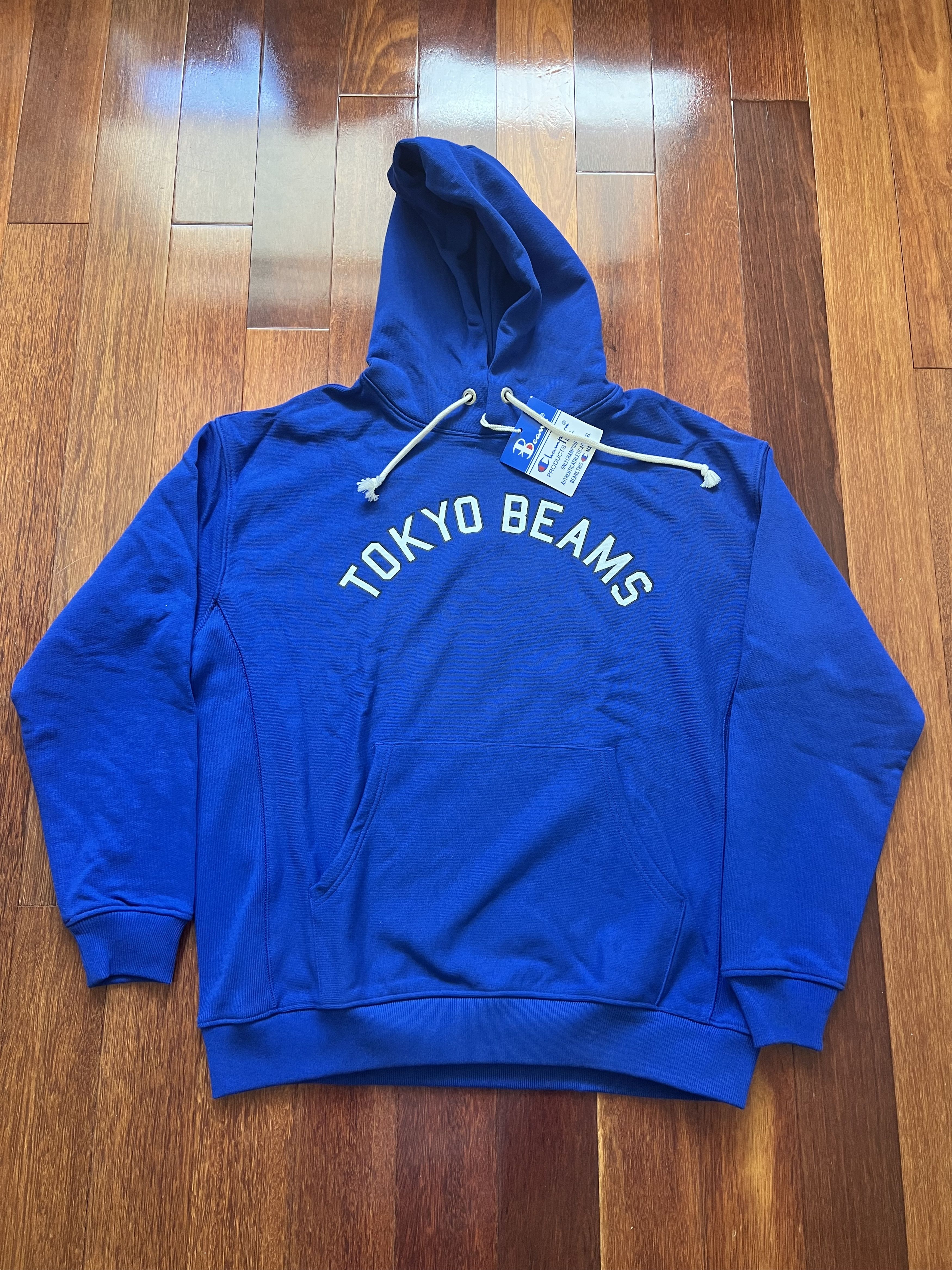 Beams Plus 💚 SS19 Beams x Champion Tokyo Logo Hoodie Blue | Grailed