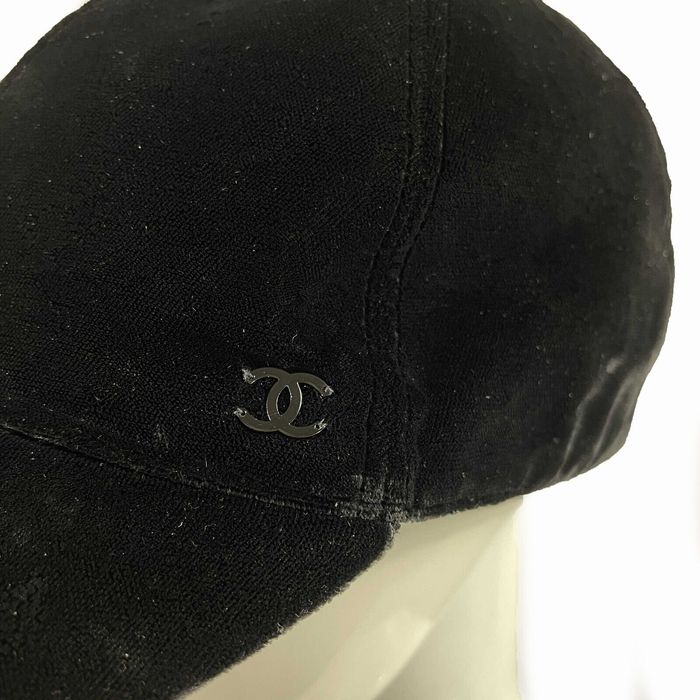Chanel CHANEL - Interlocking CC Black Velour Baseball Hat - M | Grailed