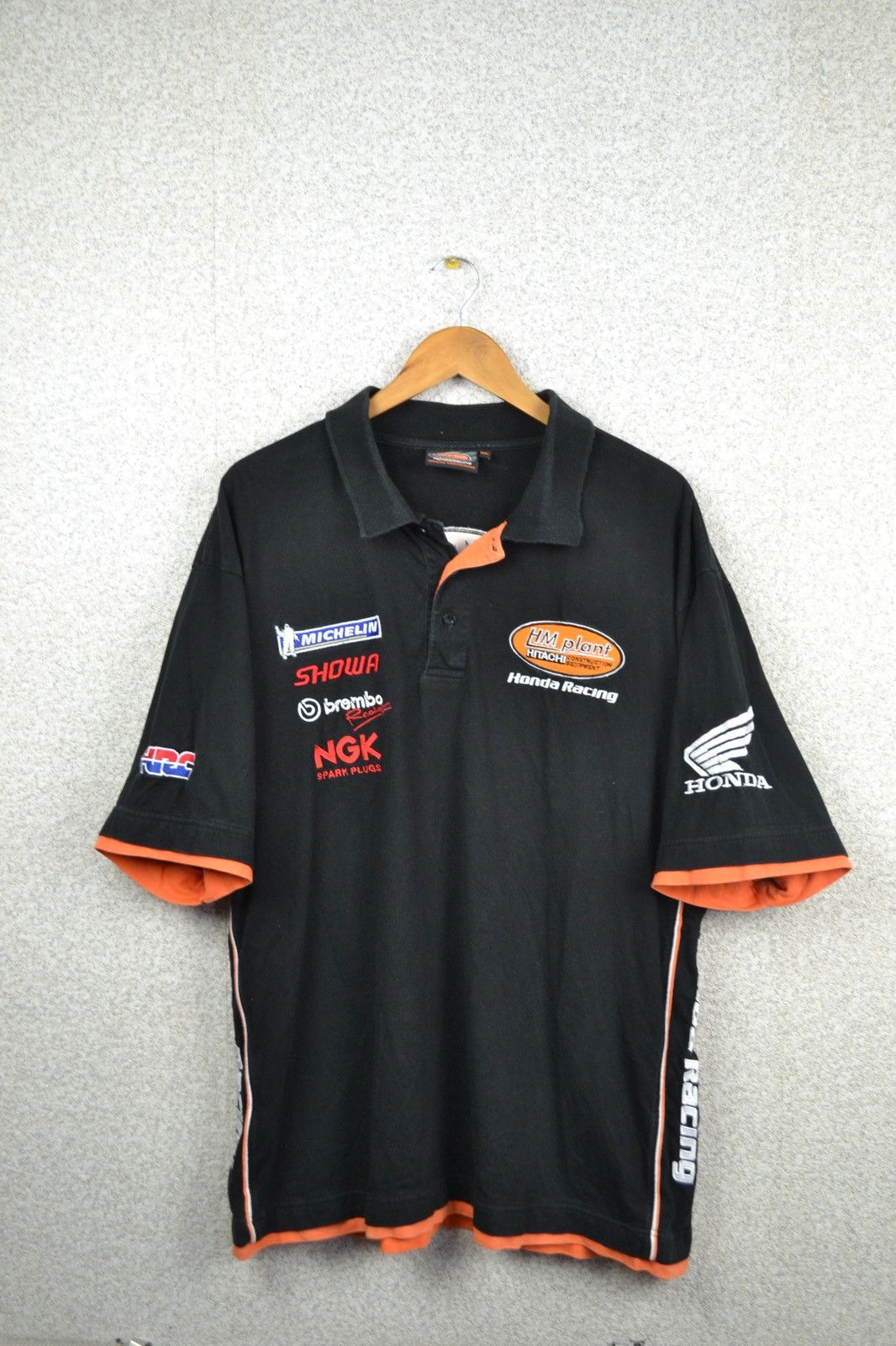 Honda × Racing Honda Racing team polo shirt Hitachi Michelin | Grailed