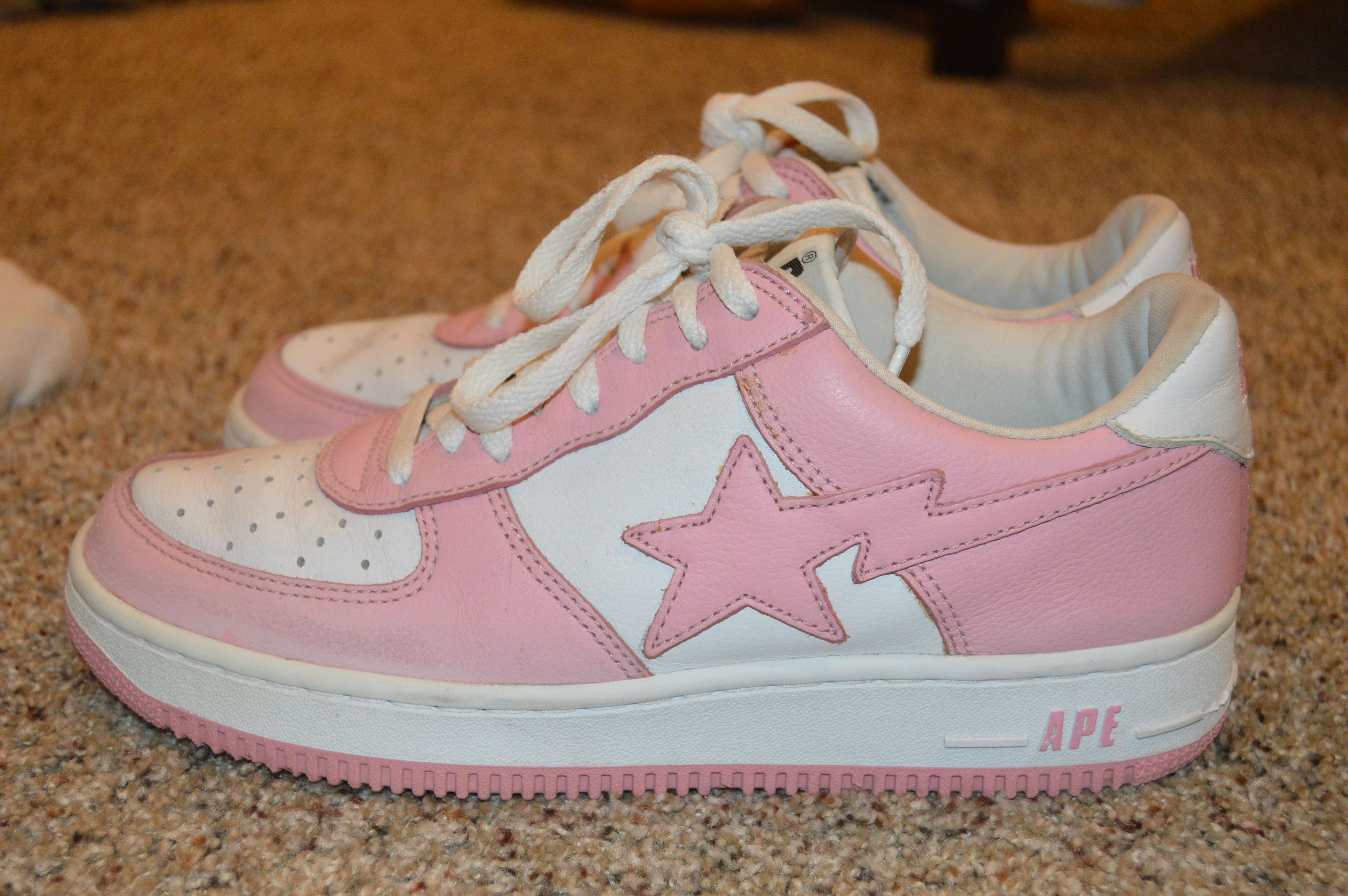 Bape White/Pink Bapestas (OFFER UP) | Grailed