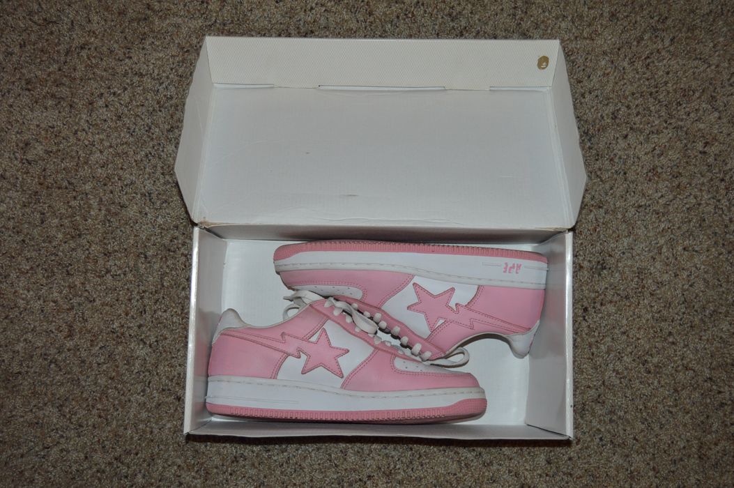 Bape White/Pink Bapestas (OFFER UP) | Grailed