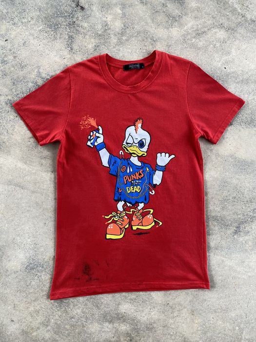 Rare Rare Bootleg Donald Duck Punk Not Dead T-shirt | Grailed