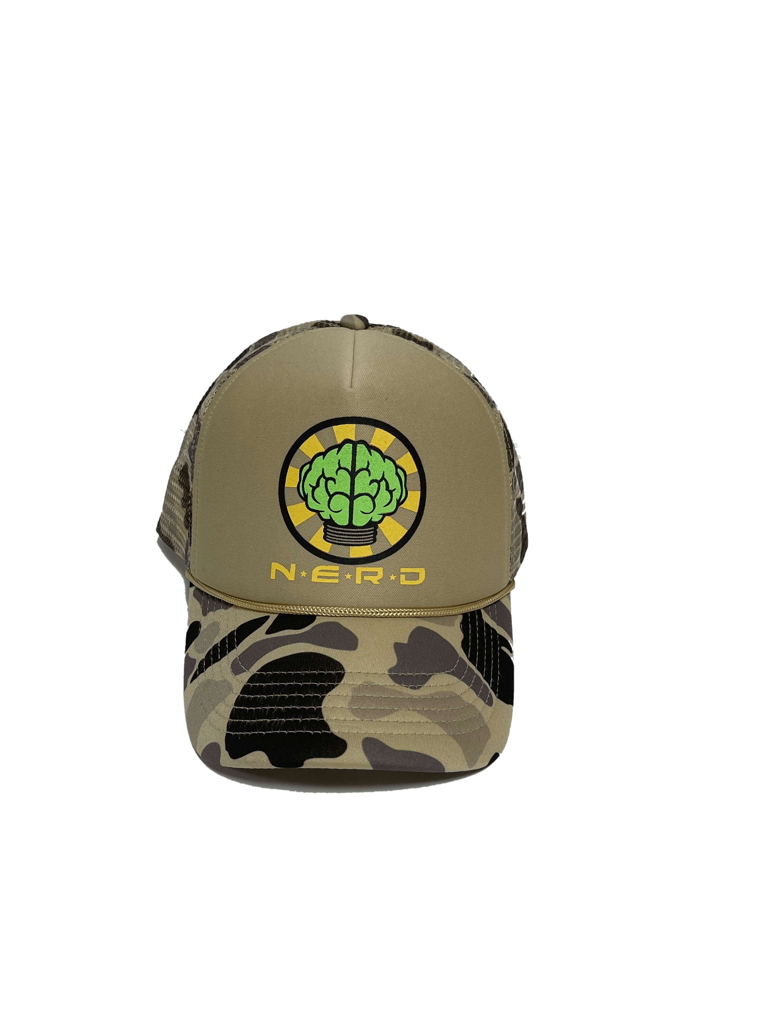 Pharrell NERD CAMO TRUCKER HAT | Grailed