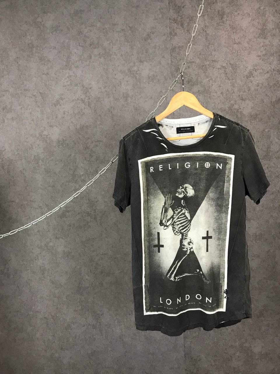 Religion Religion skulls skeleton distressed tee | Grailed