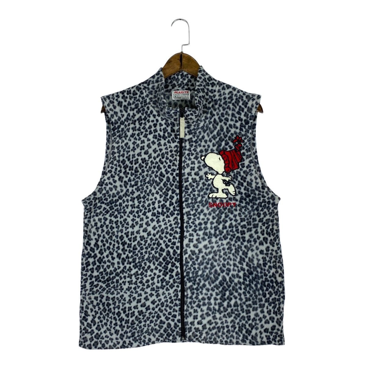 Vintage Vintage Peanuts Snoopy Fleece Full Zip Vest Jacket | Grailed