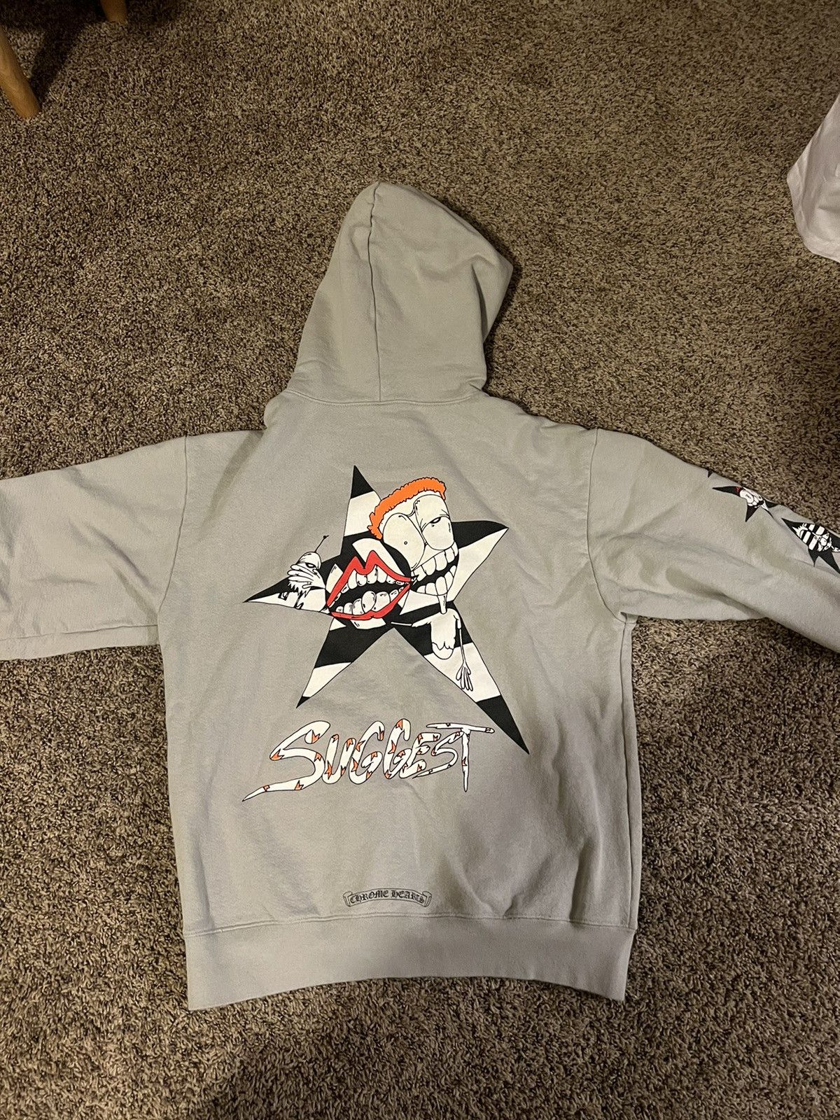 Chrome Hearts Chrome Hearts x Matty Boy “Suggest” Hoodie in Grey | Grailed