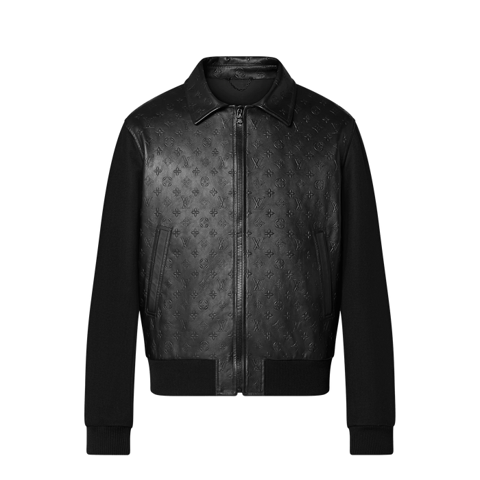 Louis Vuitton LEATHER JACKET WITH LVSE IMPRESSED MONOGRAM PATTERN | Grailed