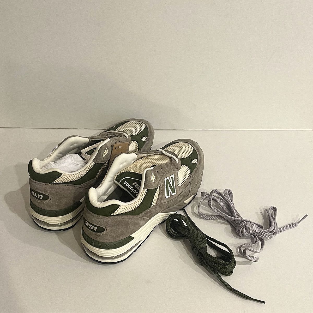 New Balance ALD X New Balance 991 Made in UK • Grey/Olive Green | Grailed
