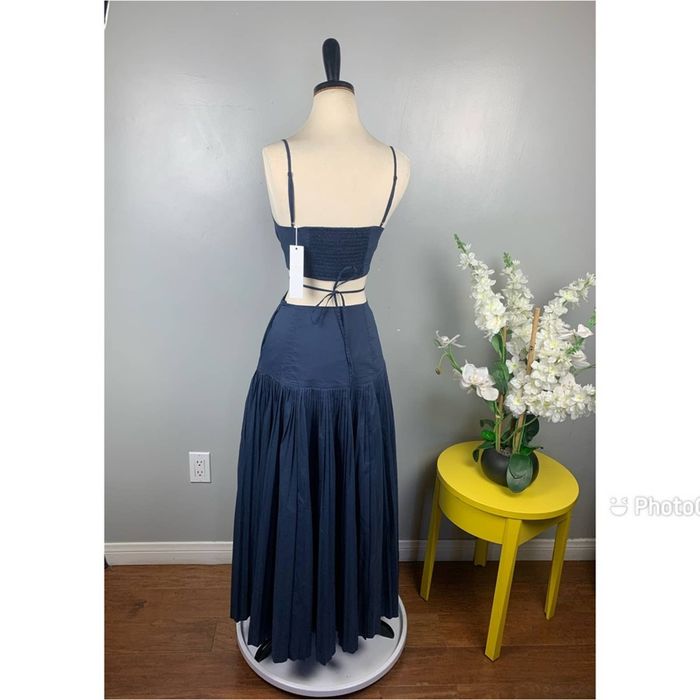 Jonathan Simkhai JONATHAN SIMKHAI Rem Cutout Pleated Cotton Poplin Maxi ...