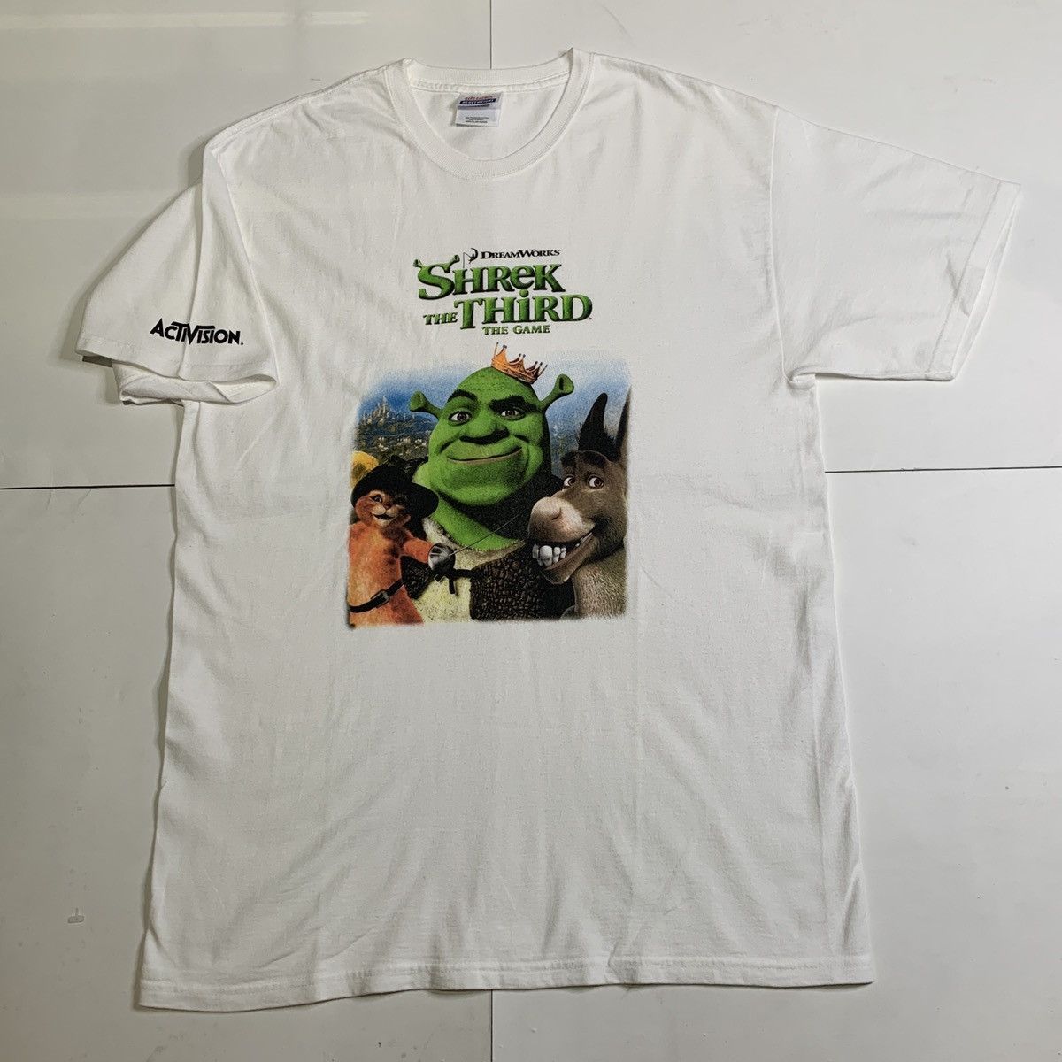 Vintage Vintage 2000s Shrek 3 Video Game Promo T-shirt Activision L ...