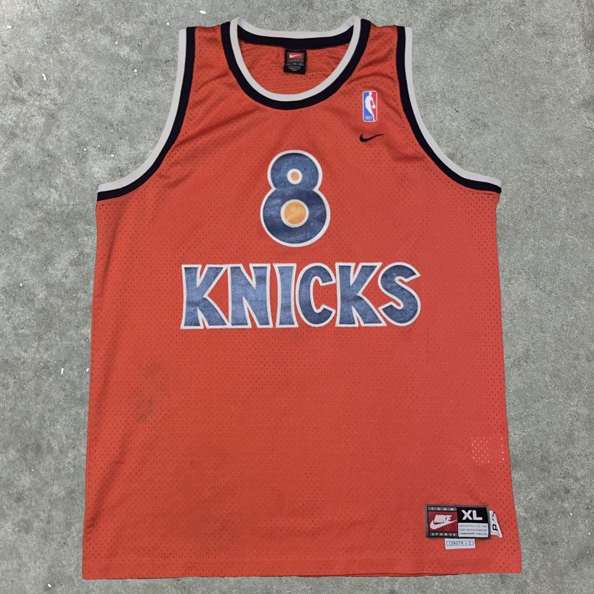 Nike Nike New York Knicks Latrell Sprewell #8 Orange Jersey XL | Grailed