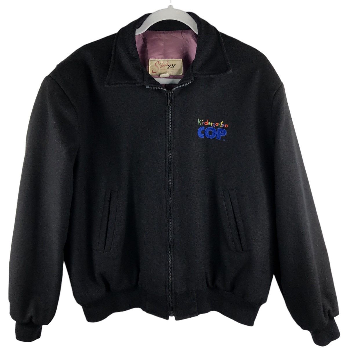Vintage Kindergarten Cop Wool Bomber Jacket 1990's Studio City, CA ...