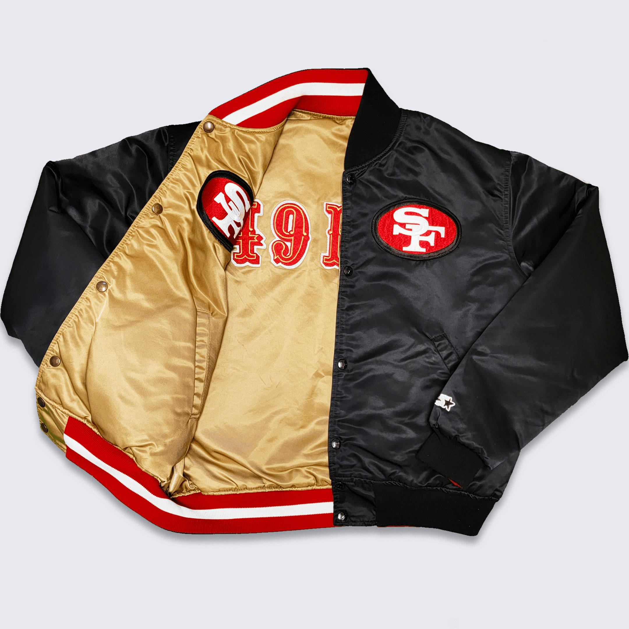 Vintage San Francisco 49ers Vintage 80s Reversible Satin Jacket | Grailed