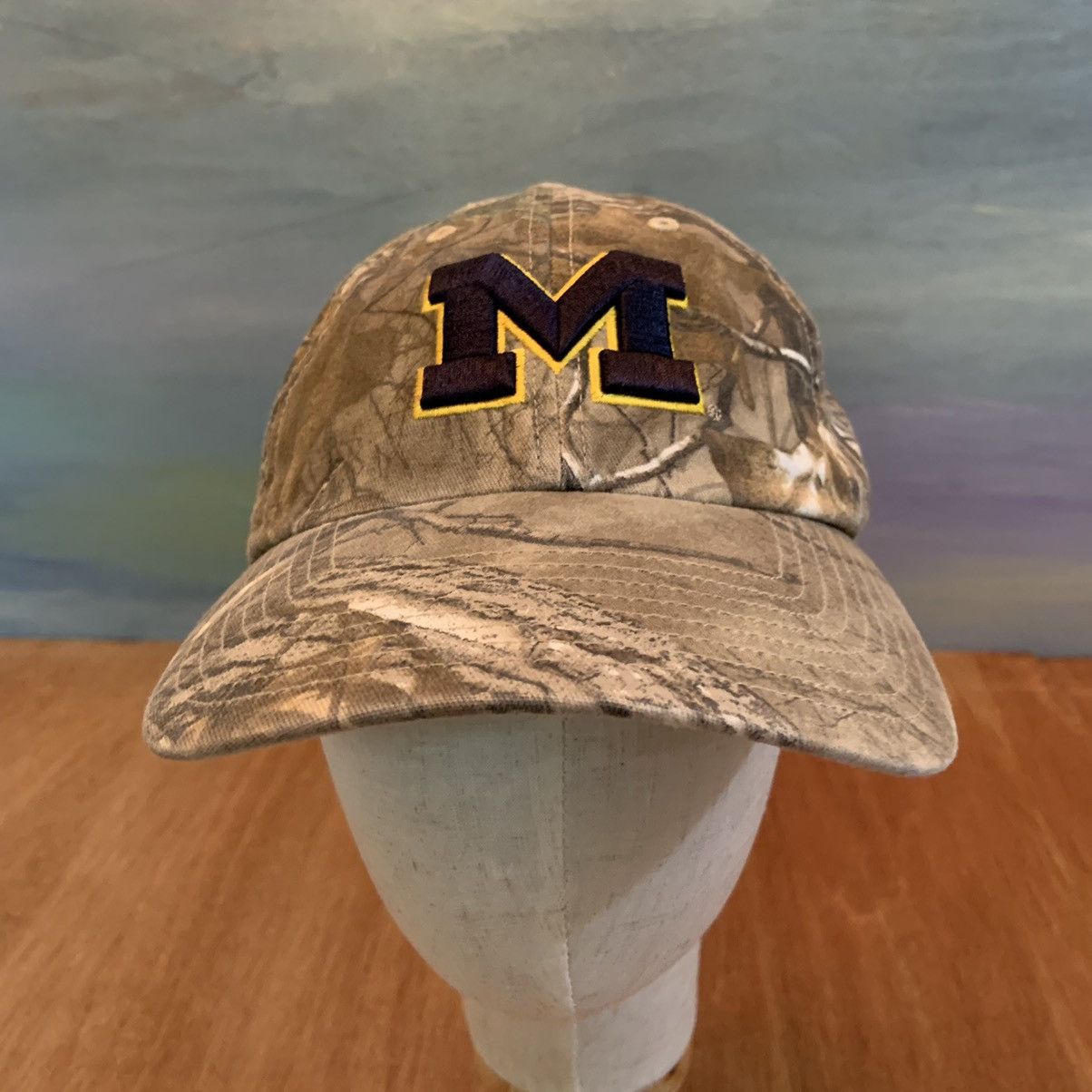 American College × Camo × Vintage Michigan Wolverines Camo Hat | Grailed