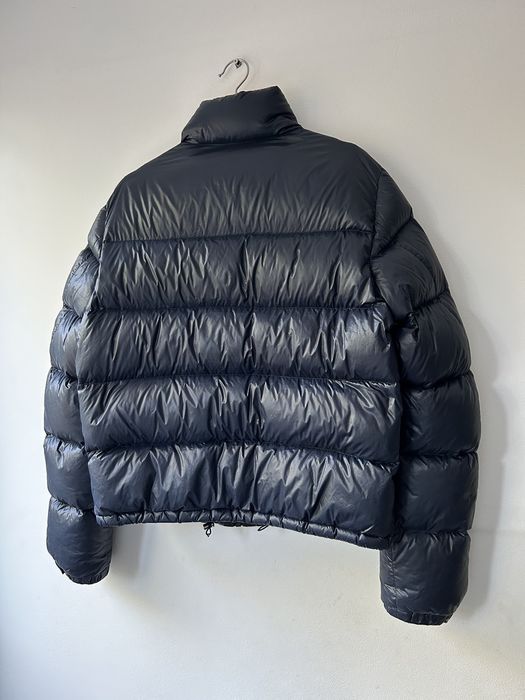 Prada Prada Milano metal logo navy puffer down jacket | Grailed