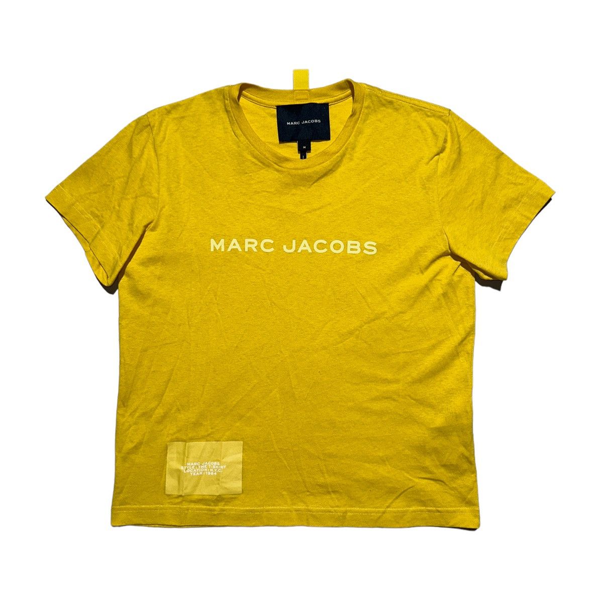 Marc Jacobs “the t-shirt” yellow logo tee | Grailed