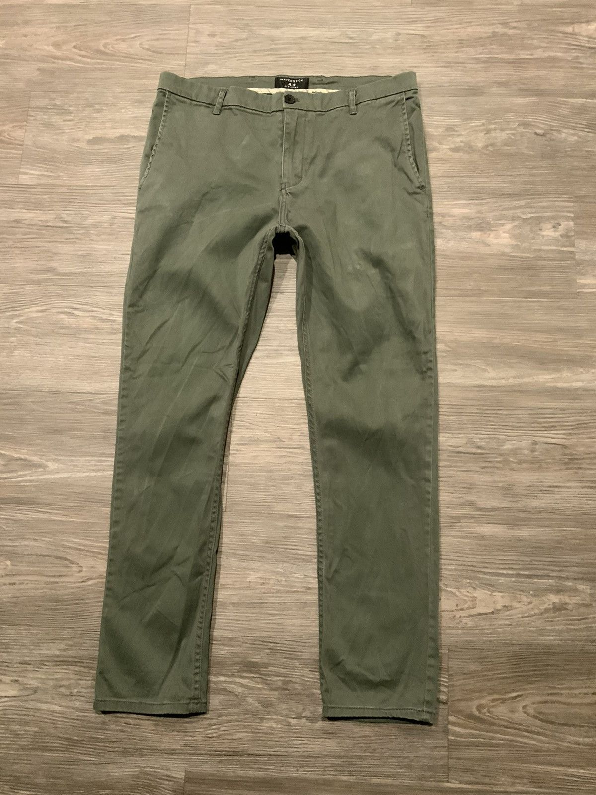 Japanese Brand Matchstick Argus Green Washed Chino Slim Fit Japanese ...
