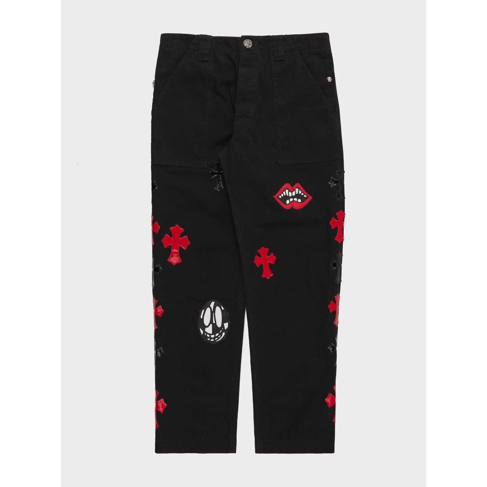 Chrome Hearts SALE Matty Boy Patent Leather Patch Jeans | Grailed