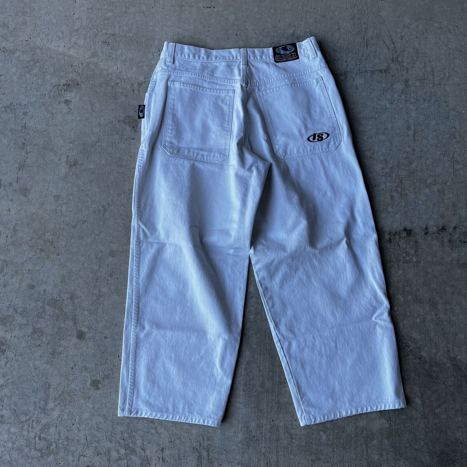 Vintage VINTAGE 90s Interstate White Wide-Leg JNCO Skater Jeans | Grailed