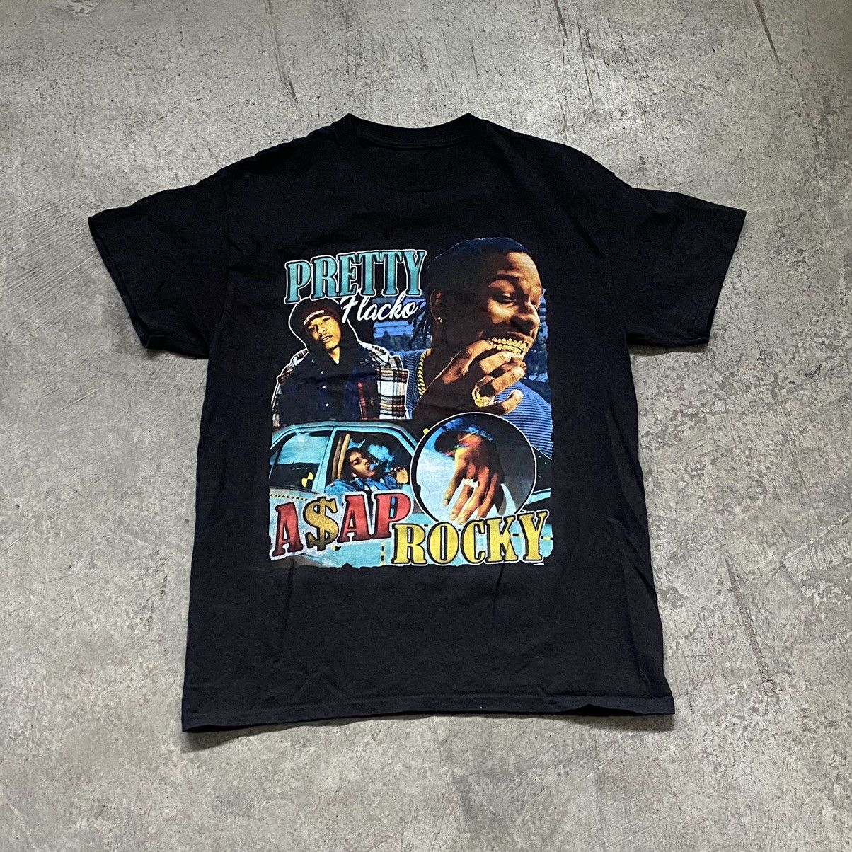 Rap Tees × Streetwear BOOTLEG ASAP ROCKY RAP TEE SIZE M | Grailed