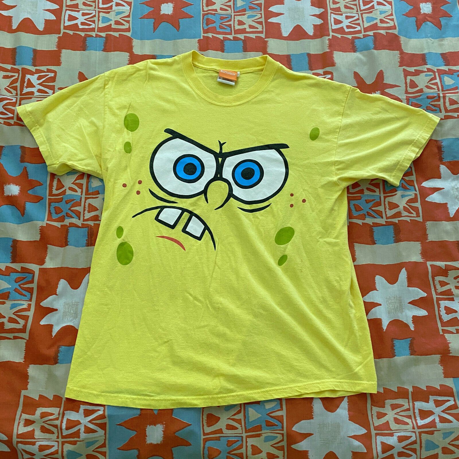 Nickelodeon Vintage Y2K Spongebob SquarePants Yellow Side Face ...