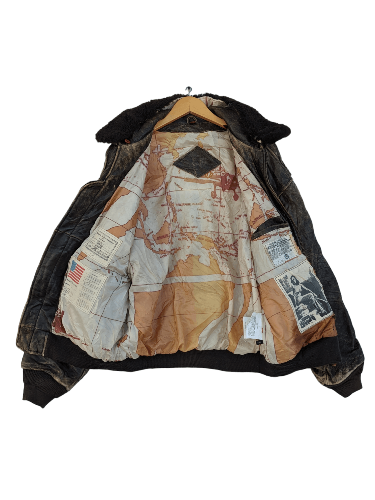 Leather Jacket × Military U.S Air Force Leather Flight Bomber Jacket by ...