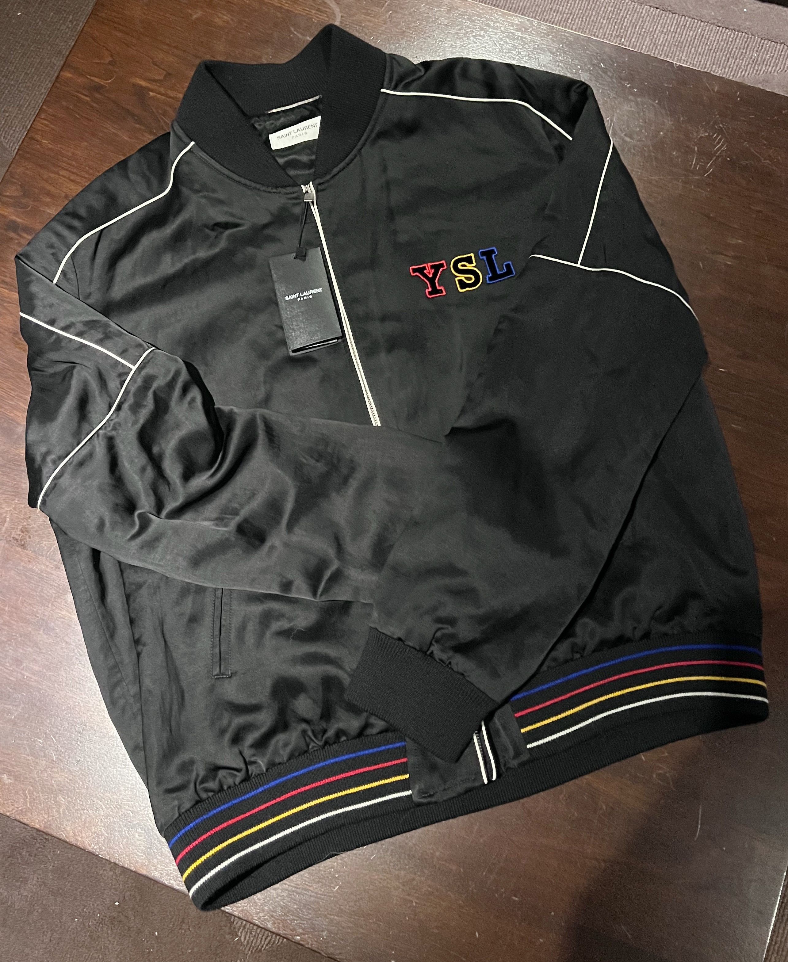 Saint Laurent Paris Satin Embroidered YSL patch | Grailed