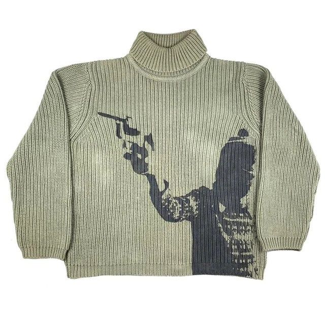 sweater y2k emo style distressed printed