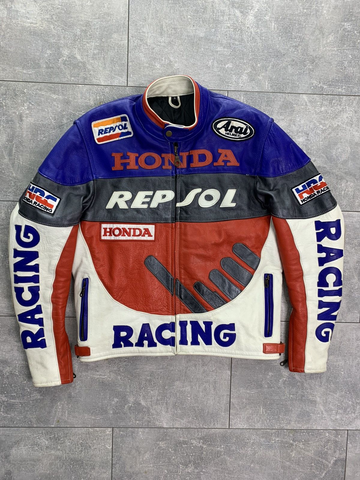 Honda × Vintage Honda Racing Leather Jacket Vintage | Grailed