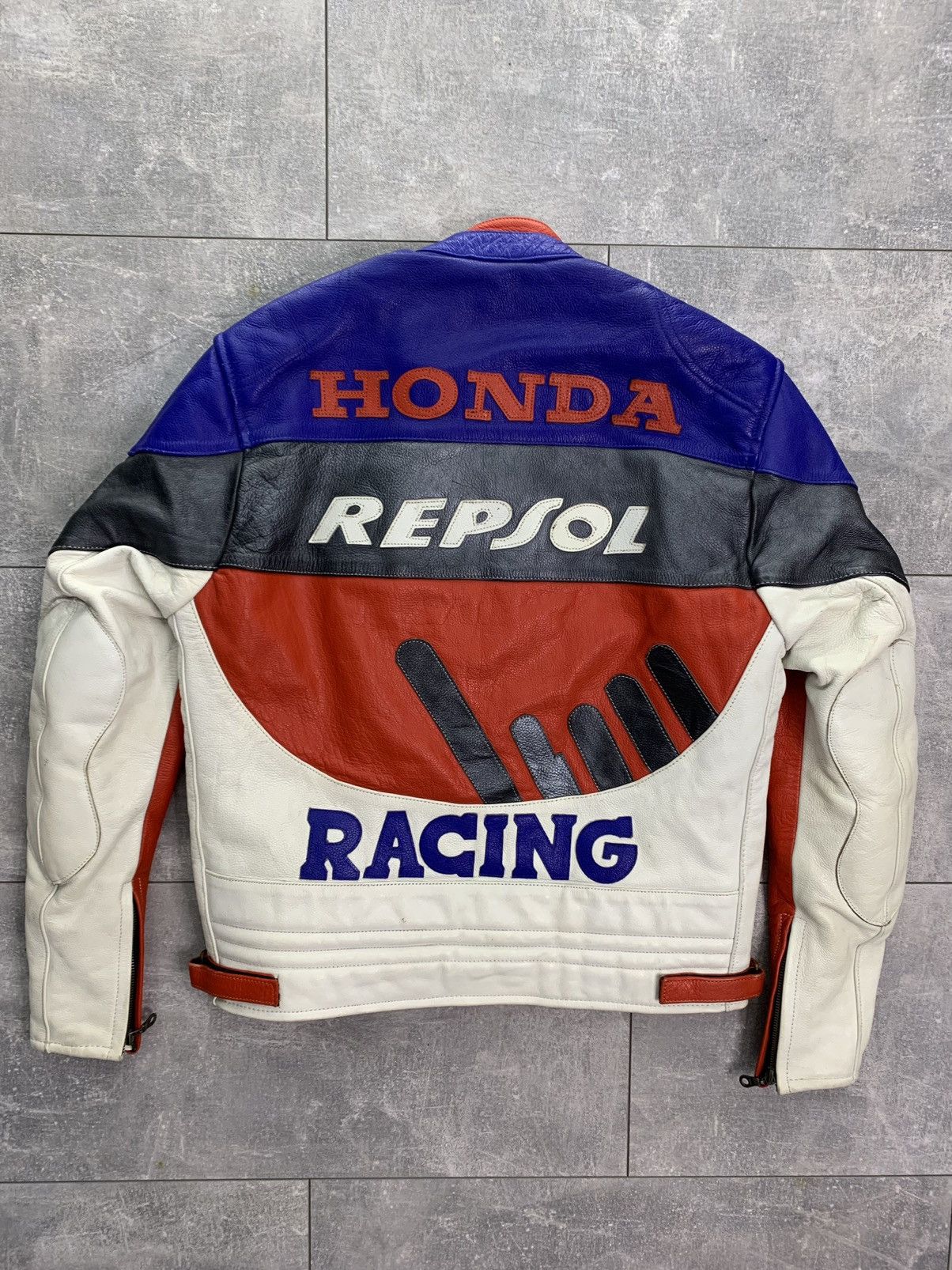 Honda × Vintage Honda Racing Leather Jacket Vintage | Grailed