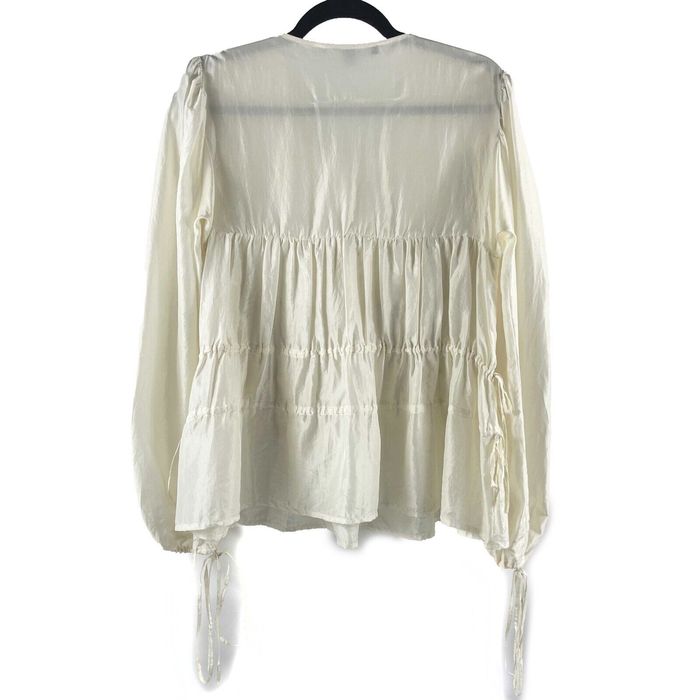 Givenchy Givenchy - Pristine - Jaw String Ruffle Silk Blouse - Ivory ...