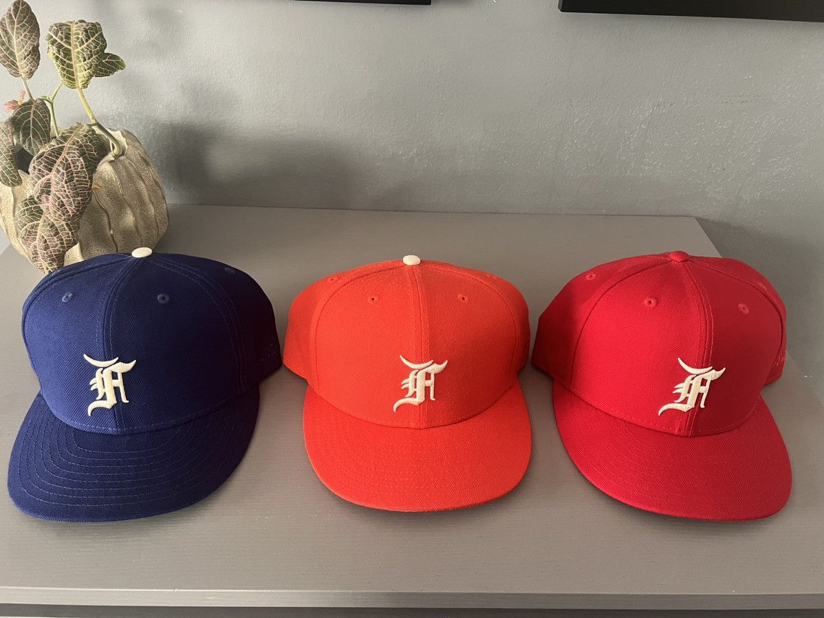 New Era Fear of God Essentials New Era Fitted Caps LOT 7 5/8 | Grailed