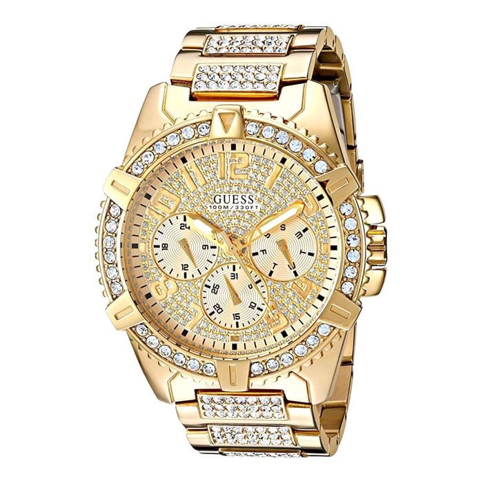 Guess Guess Mens Gold Multifunctional Stainless Steel Wrist Watch | Grailed